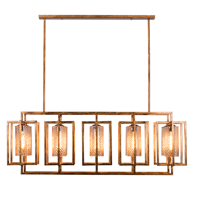 Inseparable Signature Large Gold Foil Gilded Chandelier-HL63-10002